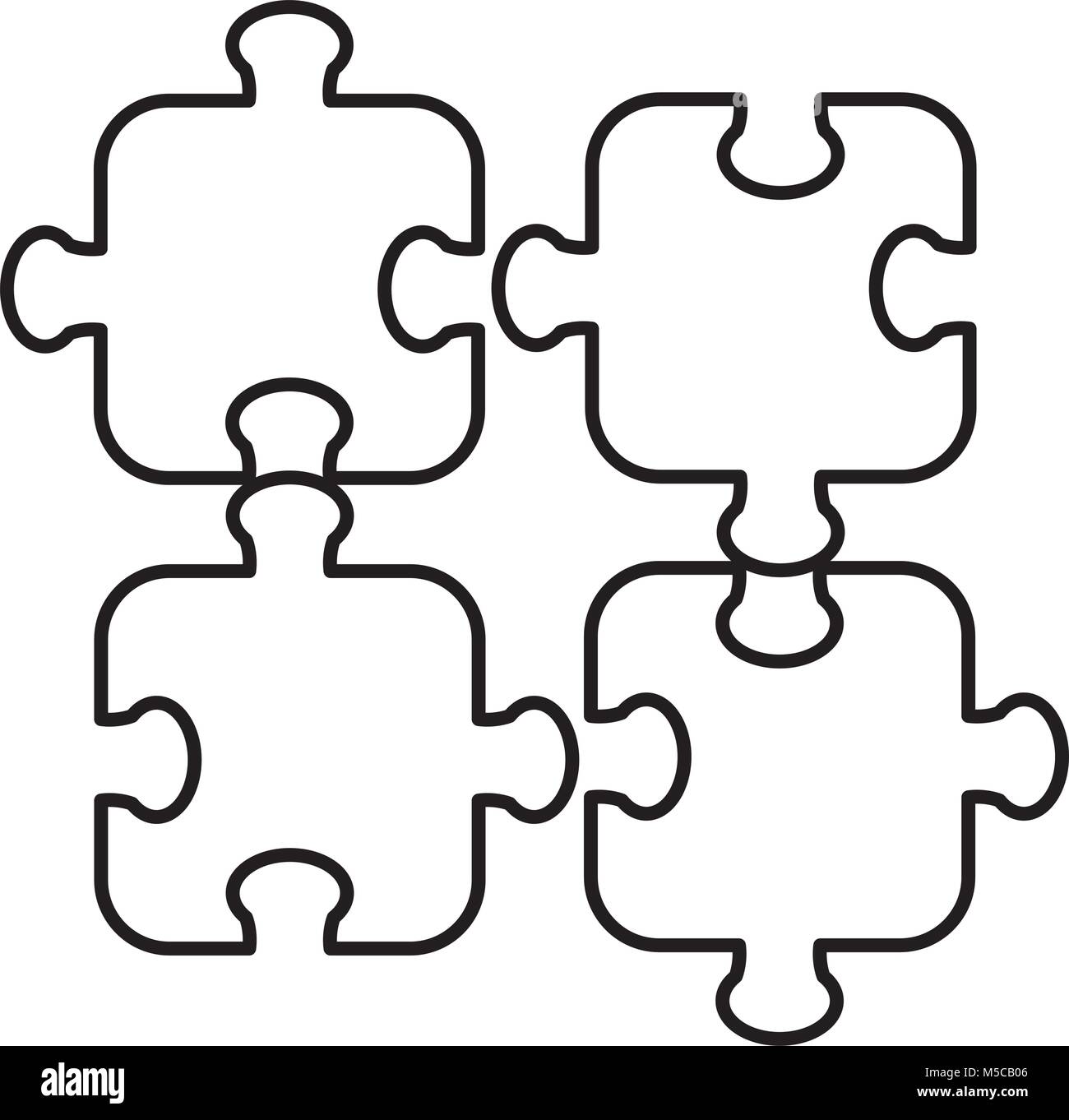 Puzzle solution icons set Black and White Stock Photos & Images - Alamy
