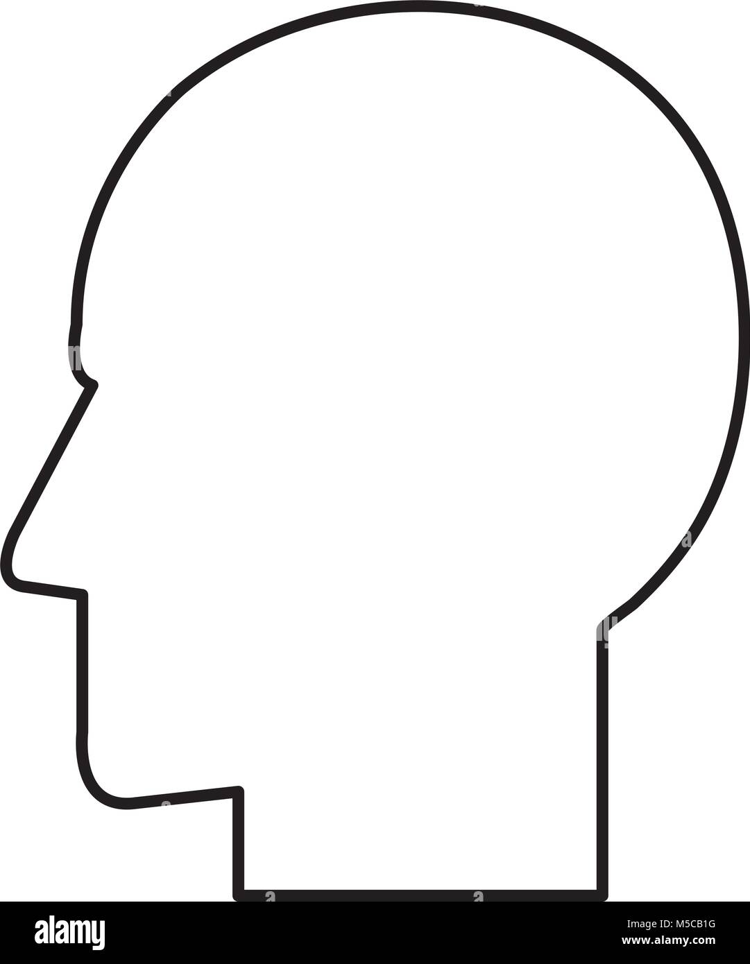 head profile human icon Stock Vector Image & Art - Alamy