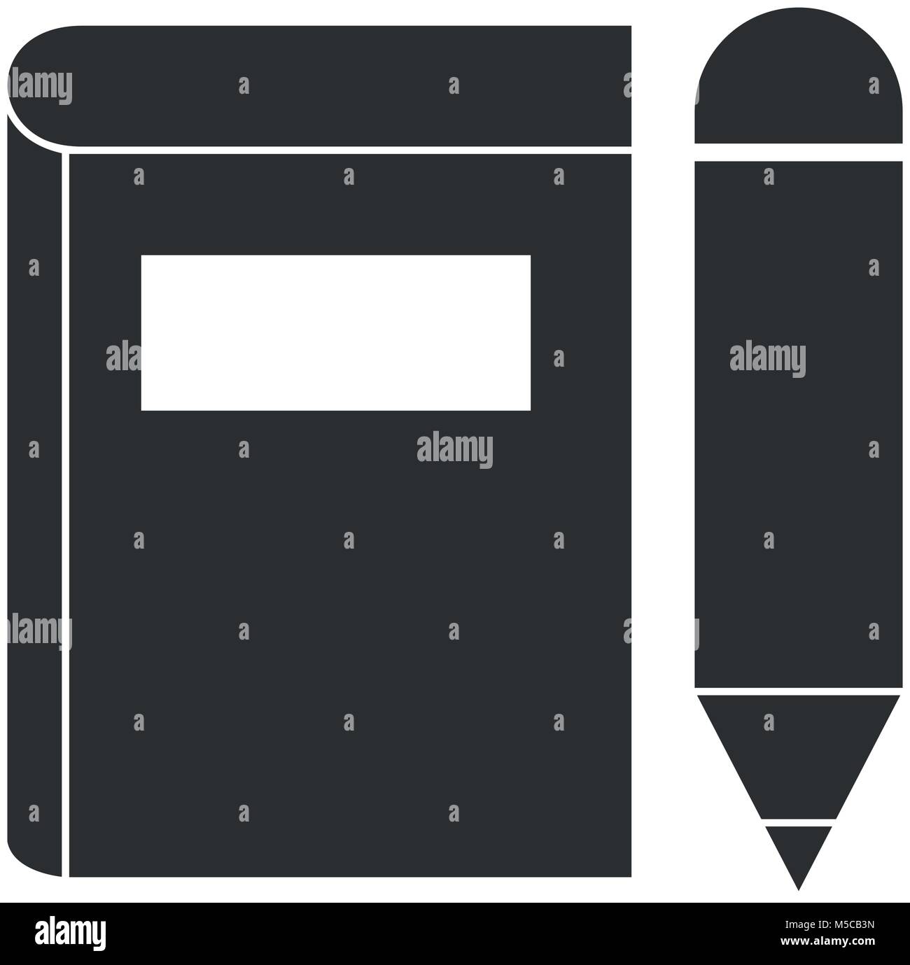 text book with pencil Stock Vector Image & Art - Alamy