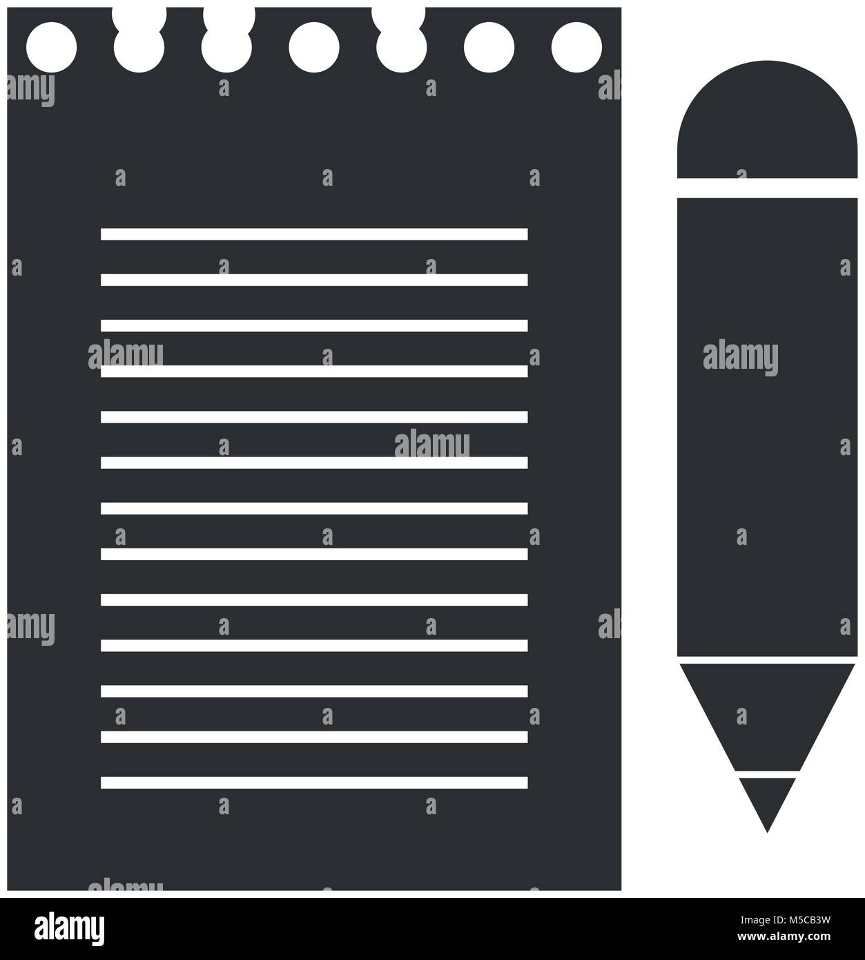 document paper with pencil Stock Vector Image & Art - Alamy