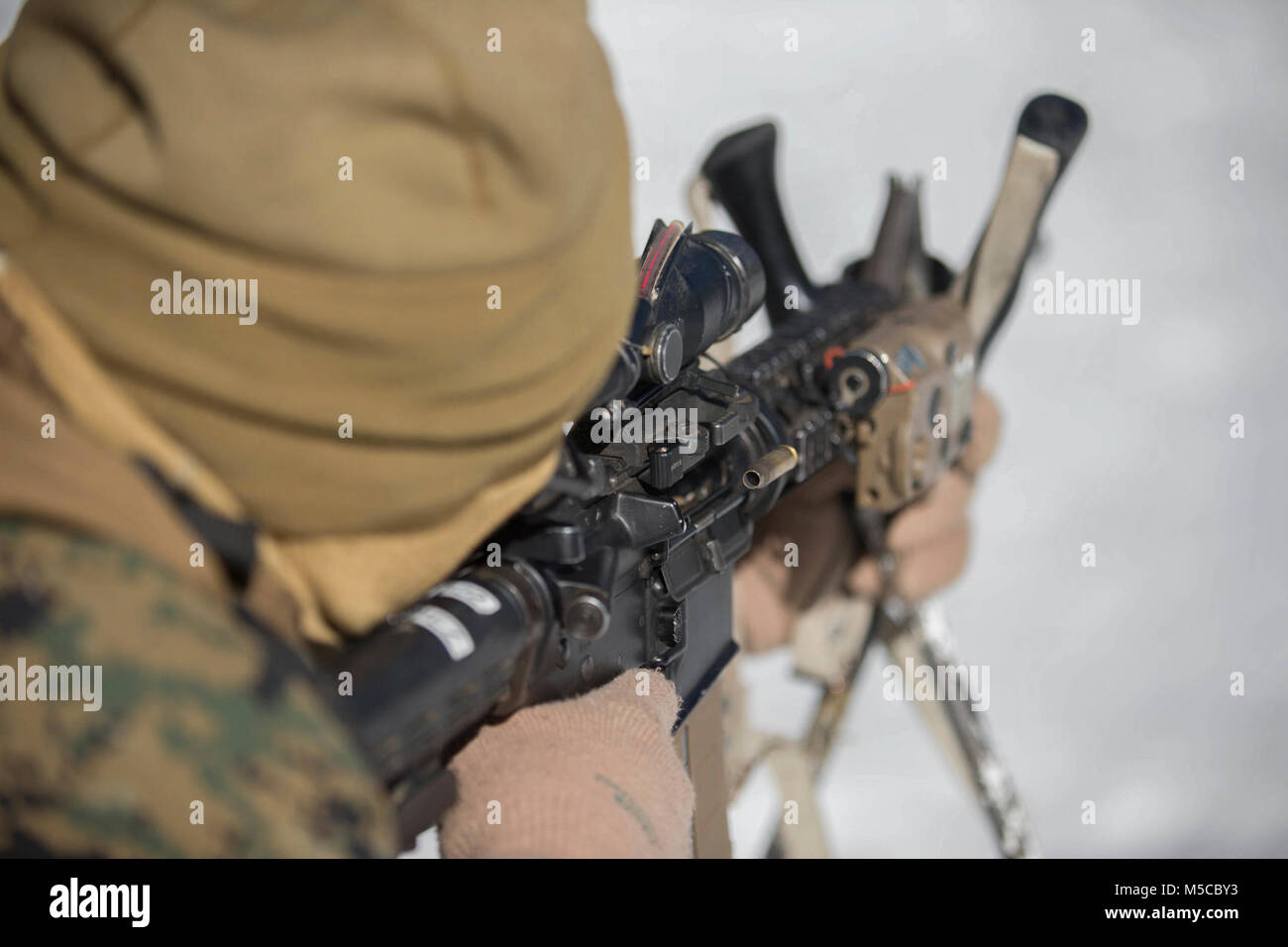 U.S. Marine Corps Cpl. Brody Lewis, squad leader with Kilo Company, 3rd ...