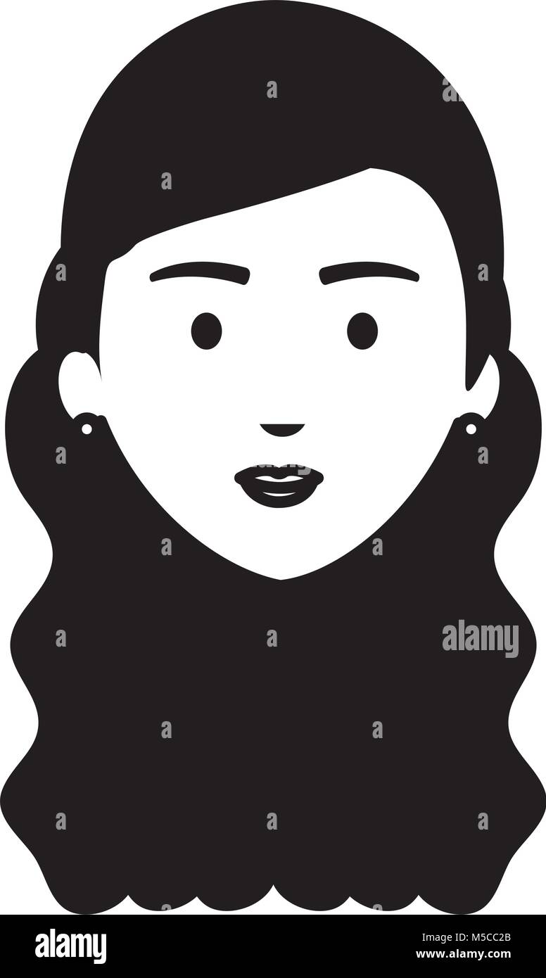 young head woman character Stock Vector Image & Art - Alamy