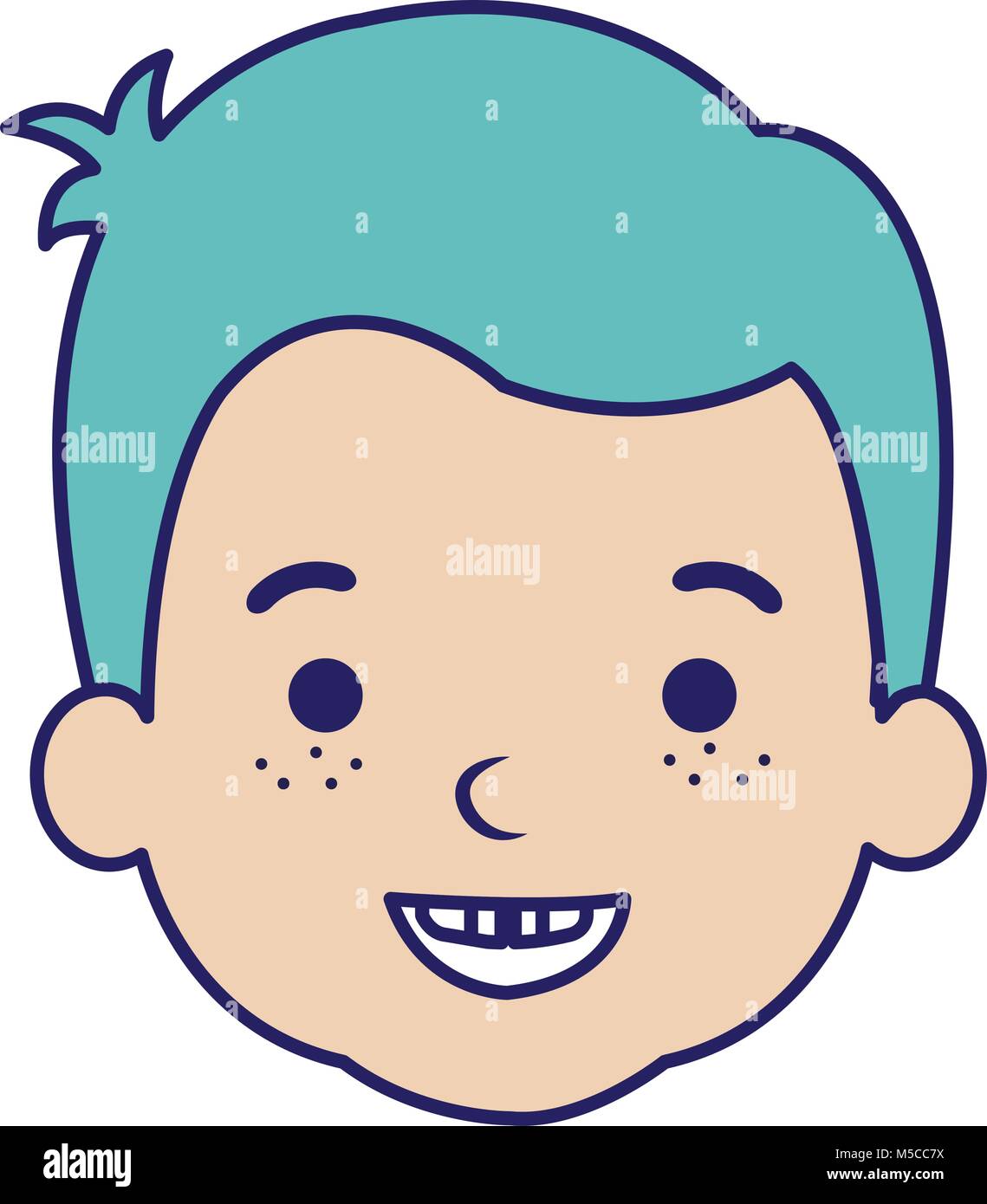 cute and little boy head Stock Vector Image & Art - Alamy