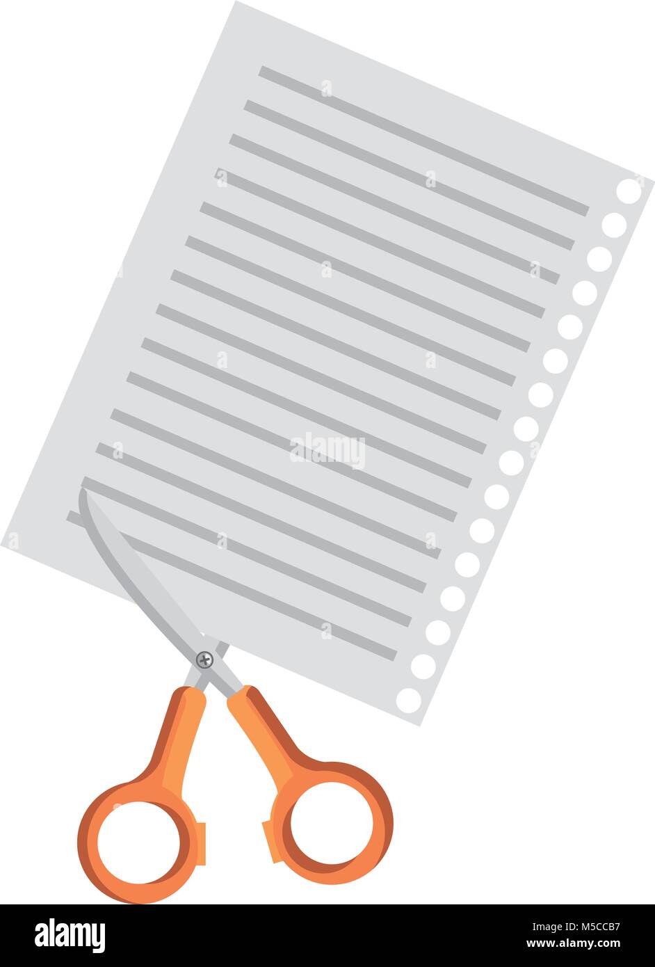 document paper with scissors Stock Vector Image & Art - Alamy