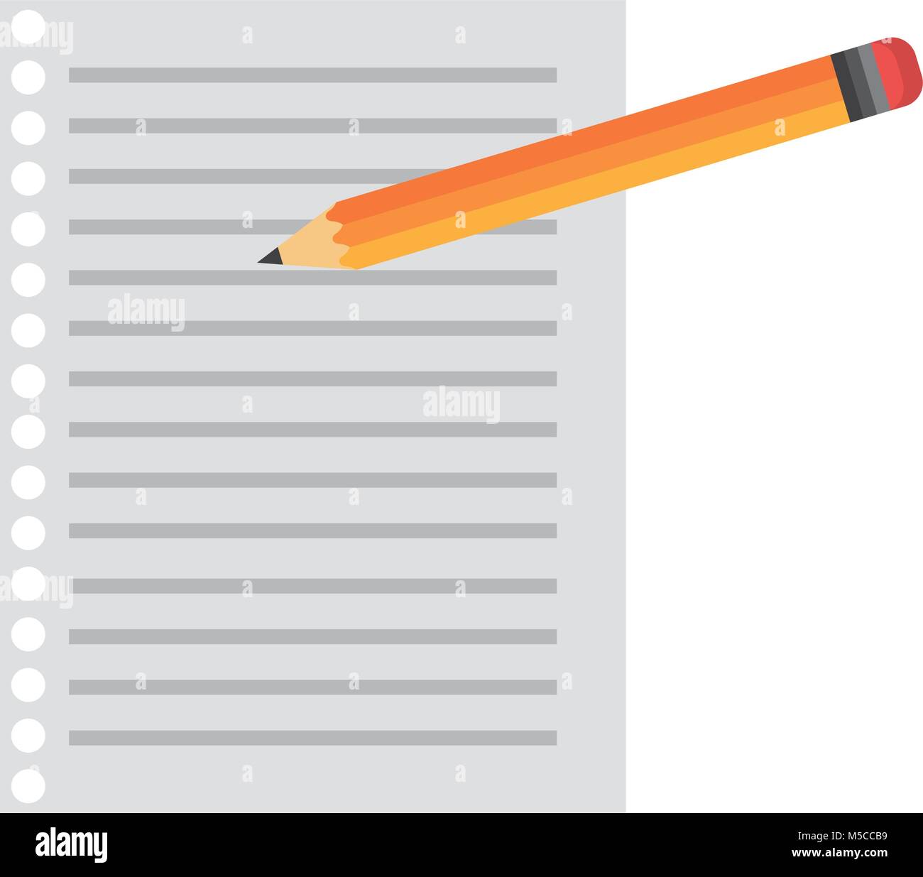 pencil write in paper Stock Vector Image & Art - Alamy