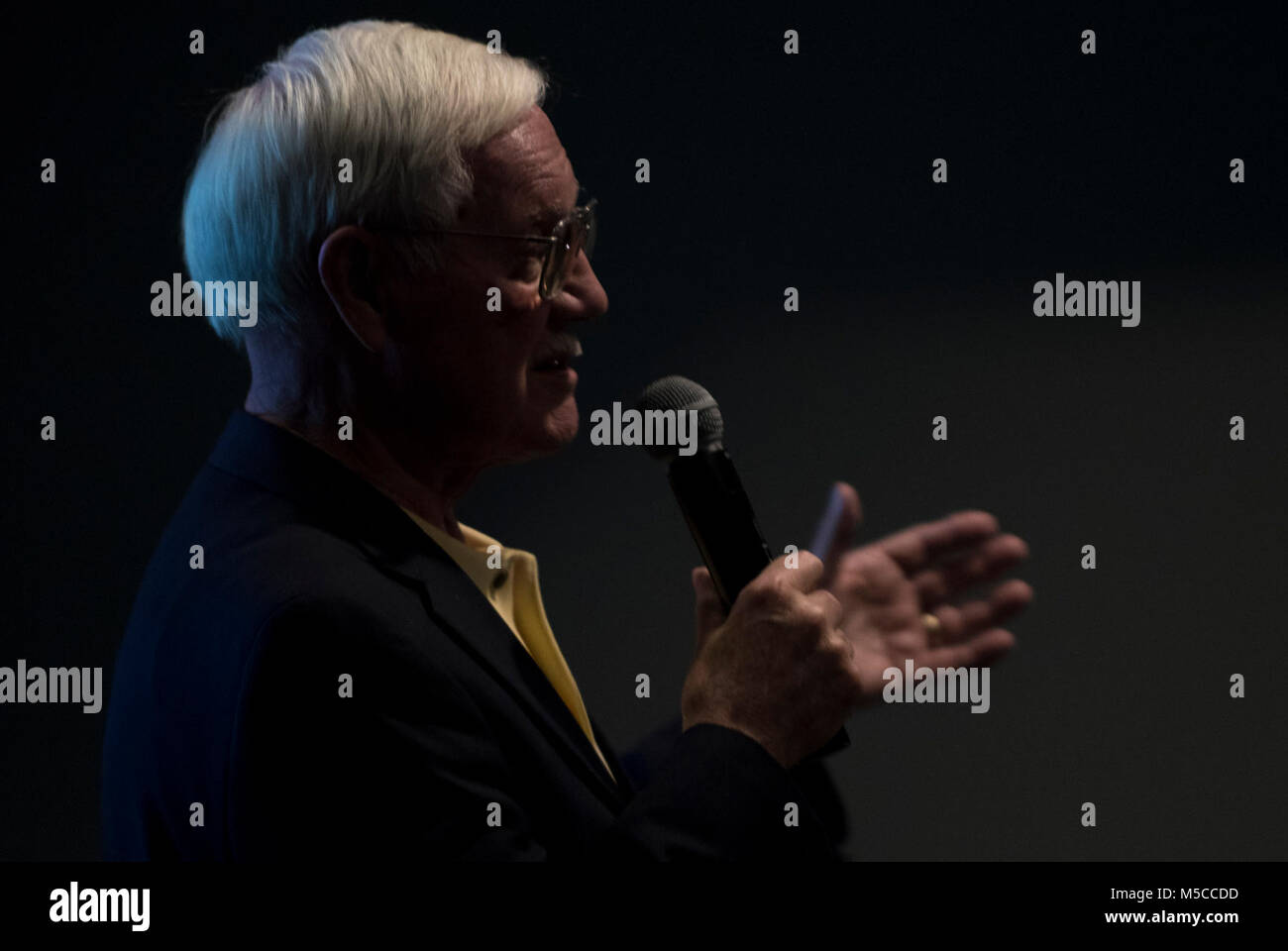 Retired Col. Edward L. Hubbard speaks at Red Flag 18-1 Flag Day at The ...