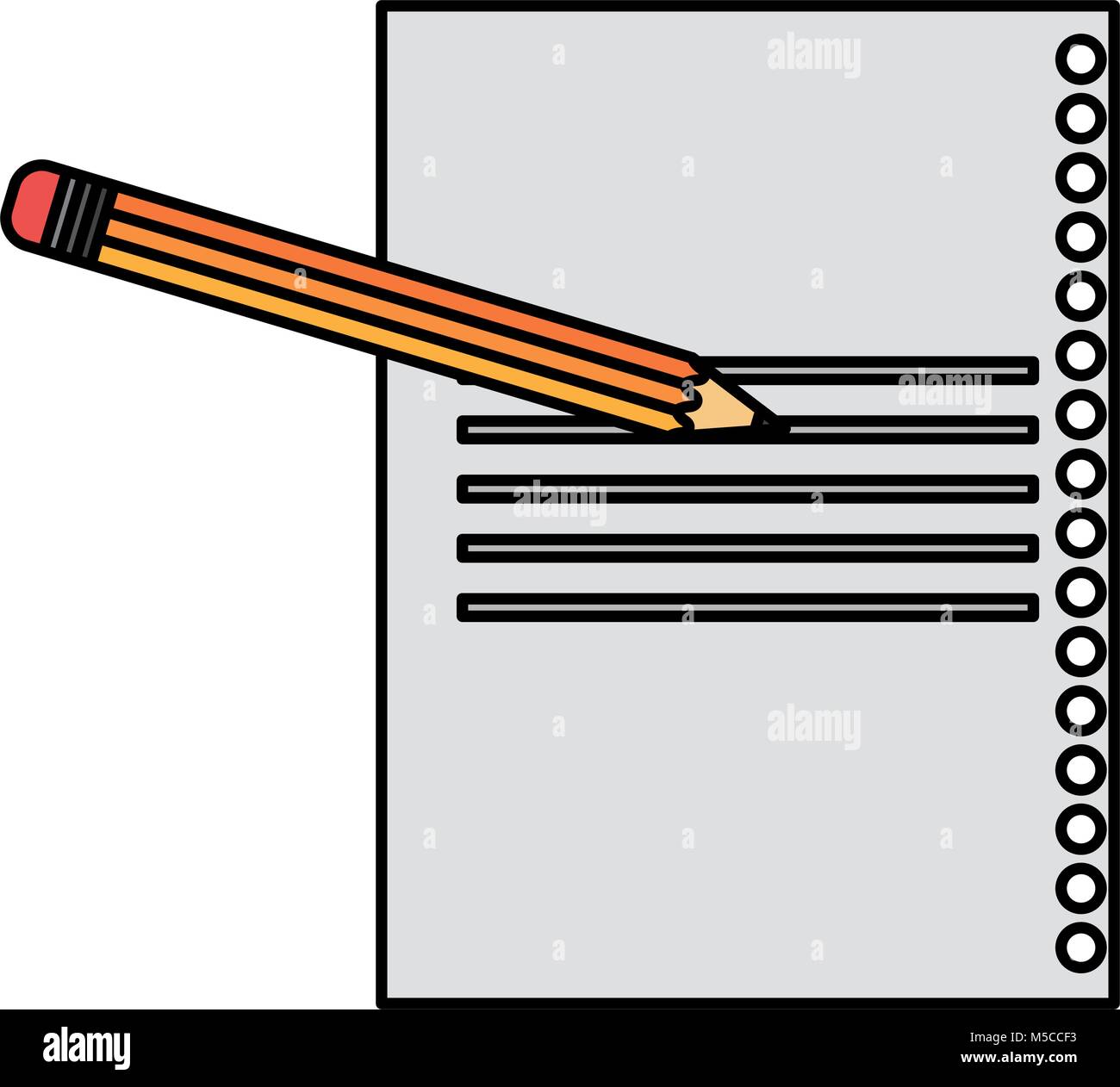 pencil write in paper Stock Vector Image & Art - Alamy