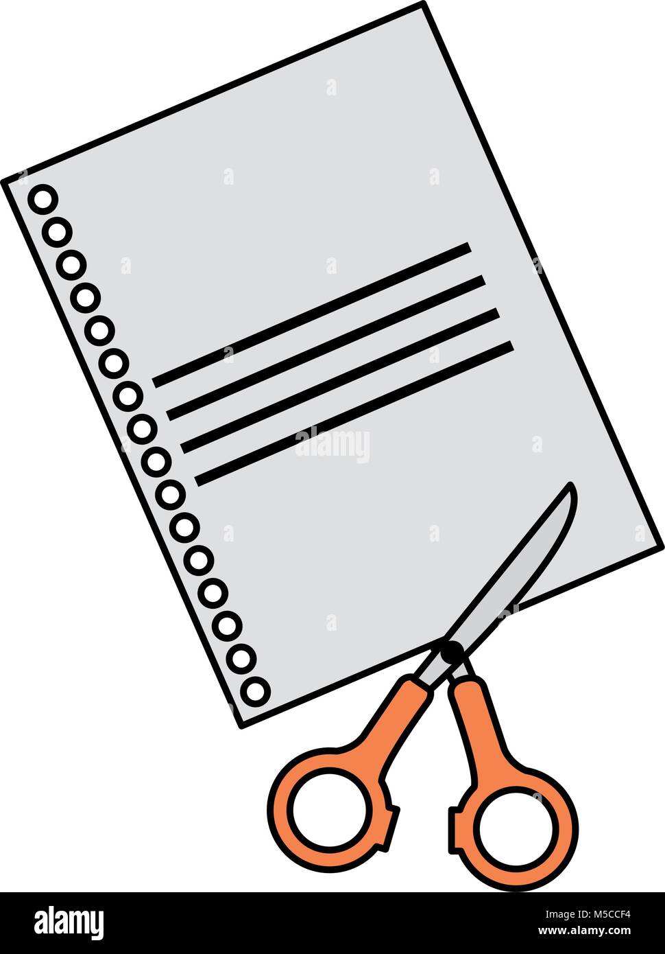 document paper with scissors Stock Vector Image & Art - Alamy