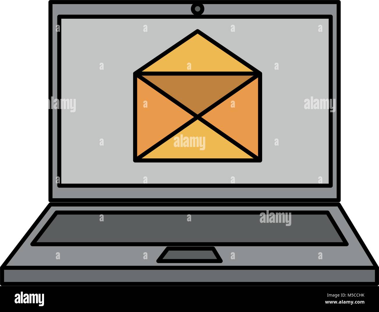 laptop computer with envelope Stock Vector Image & Art - Alamy