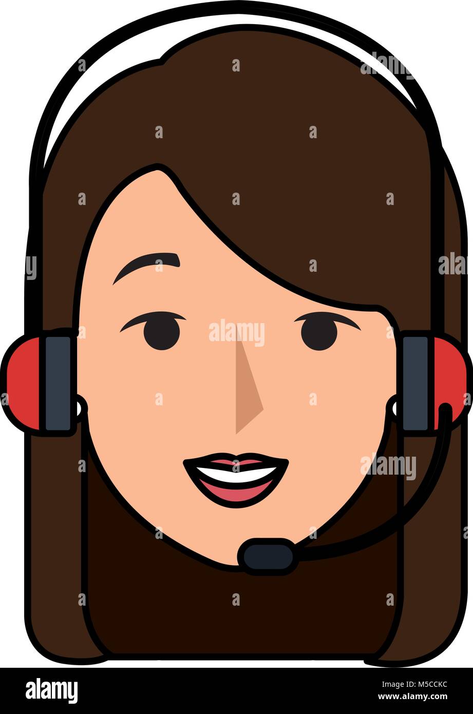 Cartoon Call Center Headset Stock Photos & Cartoon Call Center Headset ...
