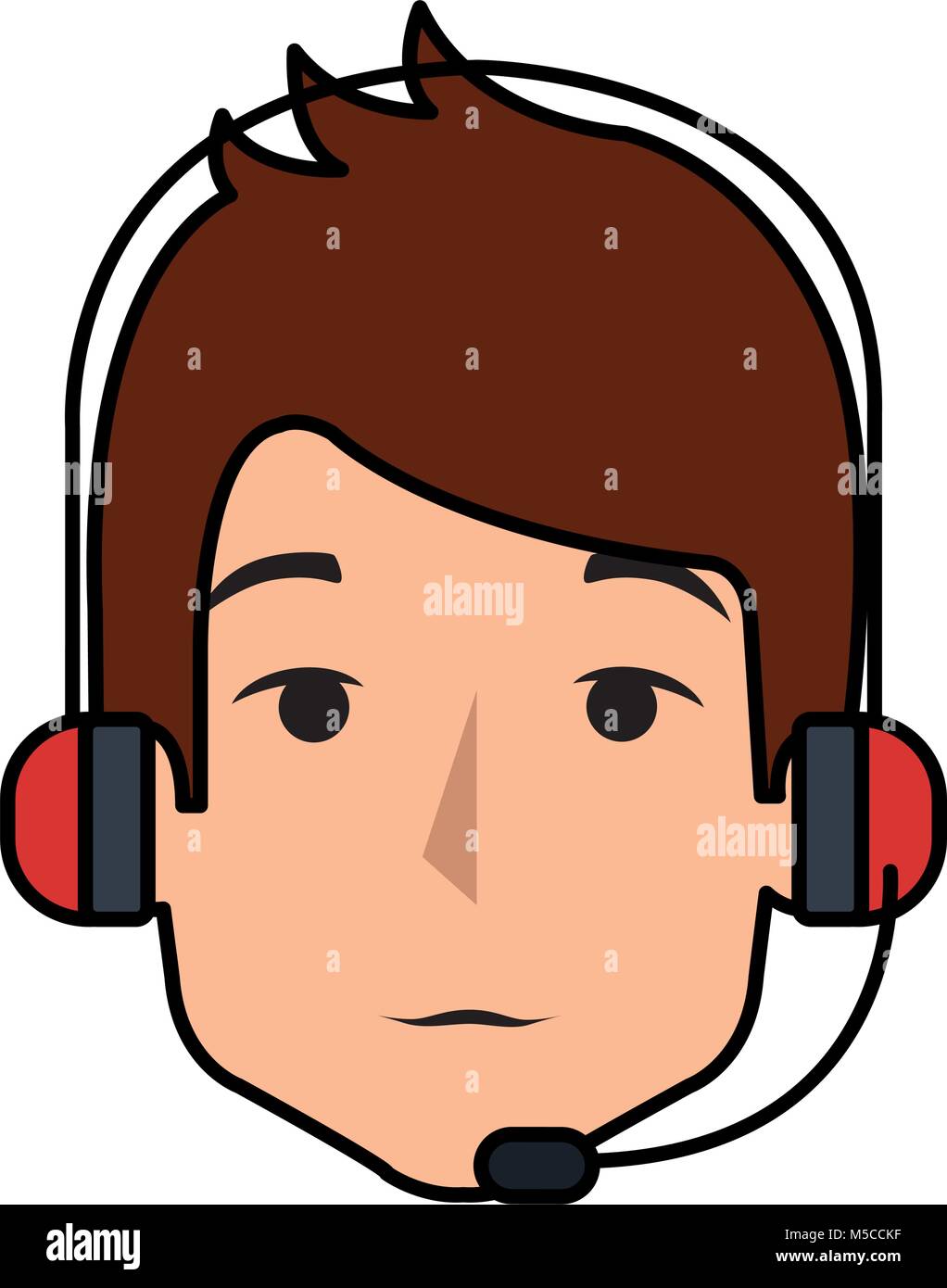 businessman with headset avatar character Stock Vector Image & Art - Alamy