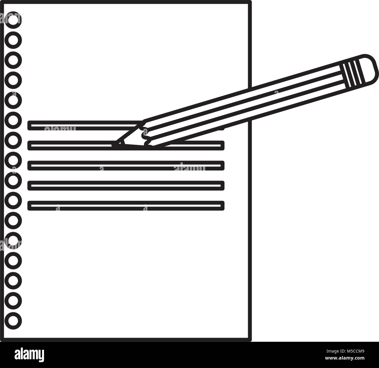 pencil write in paper Stock Vector Image & Art - Alamy