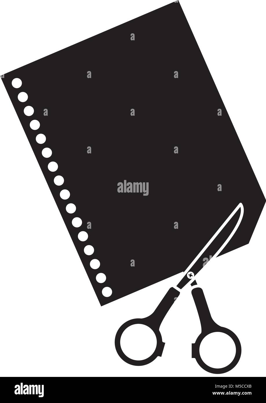 document paper with scissors Stock Vector Image & Art - Alamy