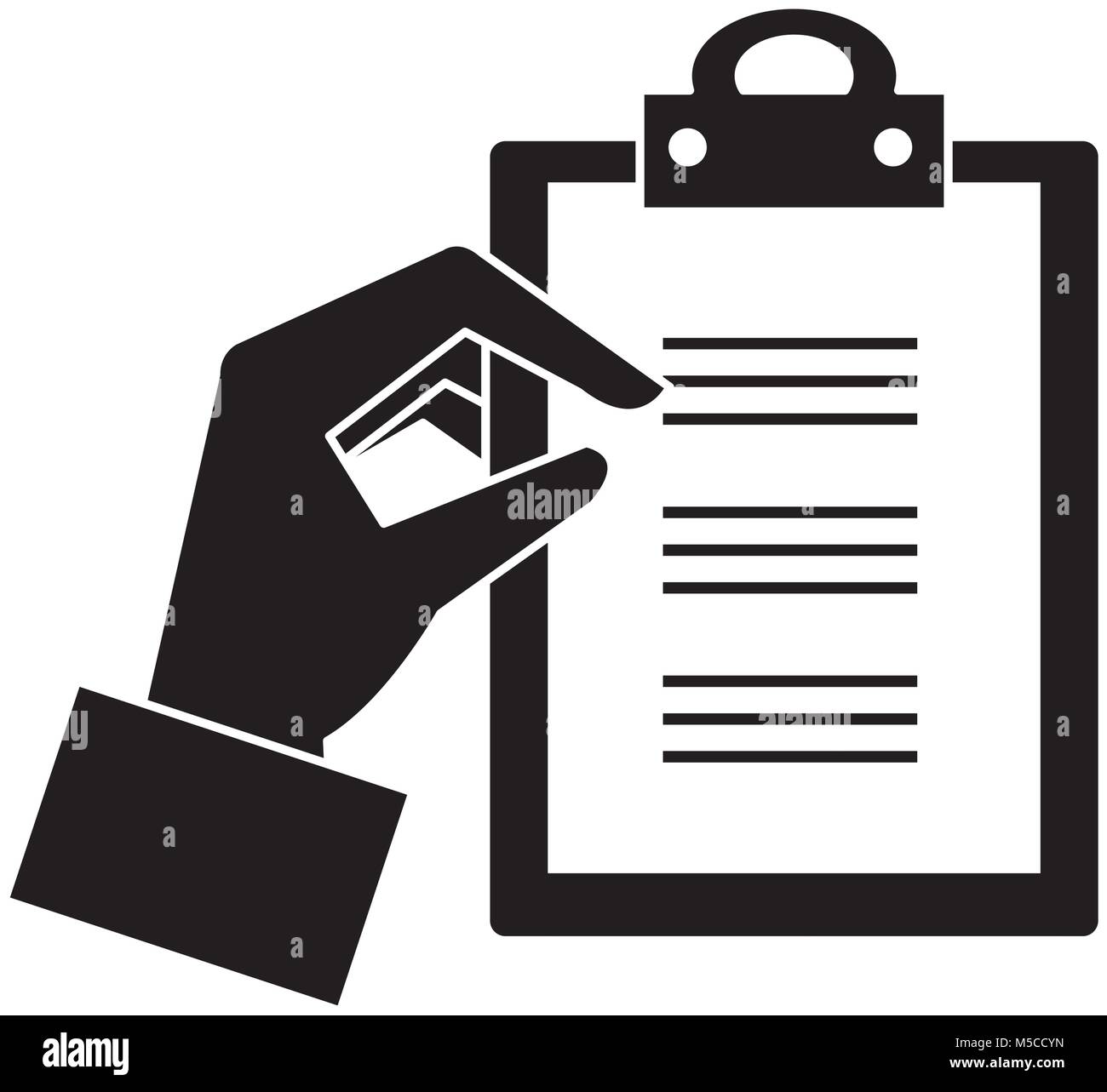 hand with checklist clipboard isolated icon Stock Vector Image & Art ...