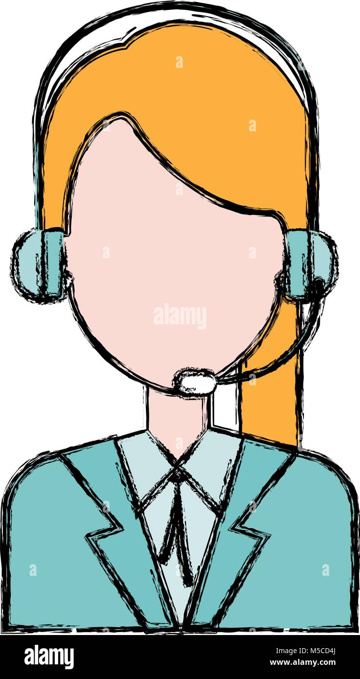 Cartoon Call Center Headset Stock Photos & Cartoon Call Center Headset ...