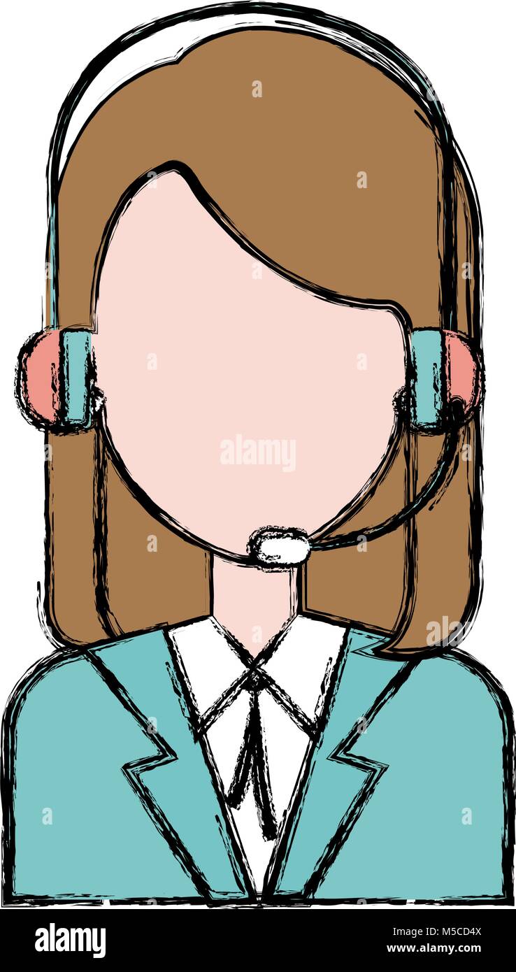Cartoon Call Center Headset Stock Photos & Cartoon Call Center Headset ...