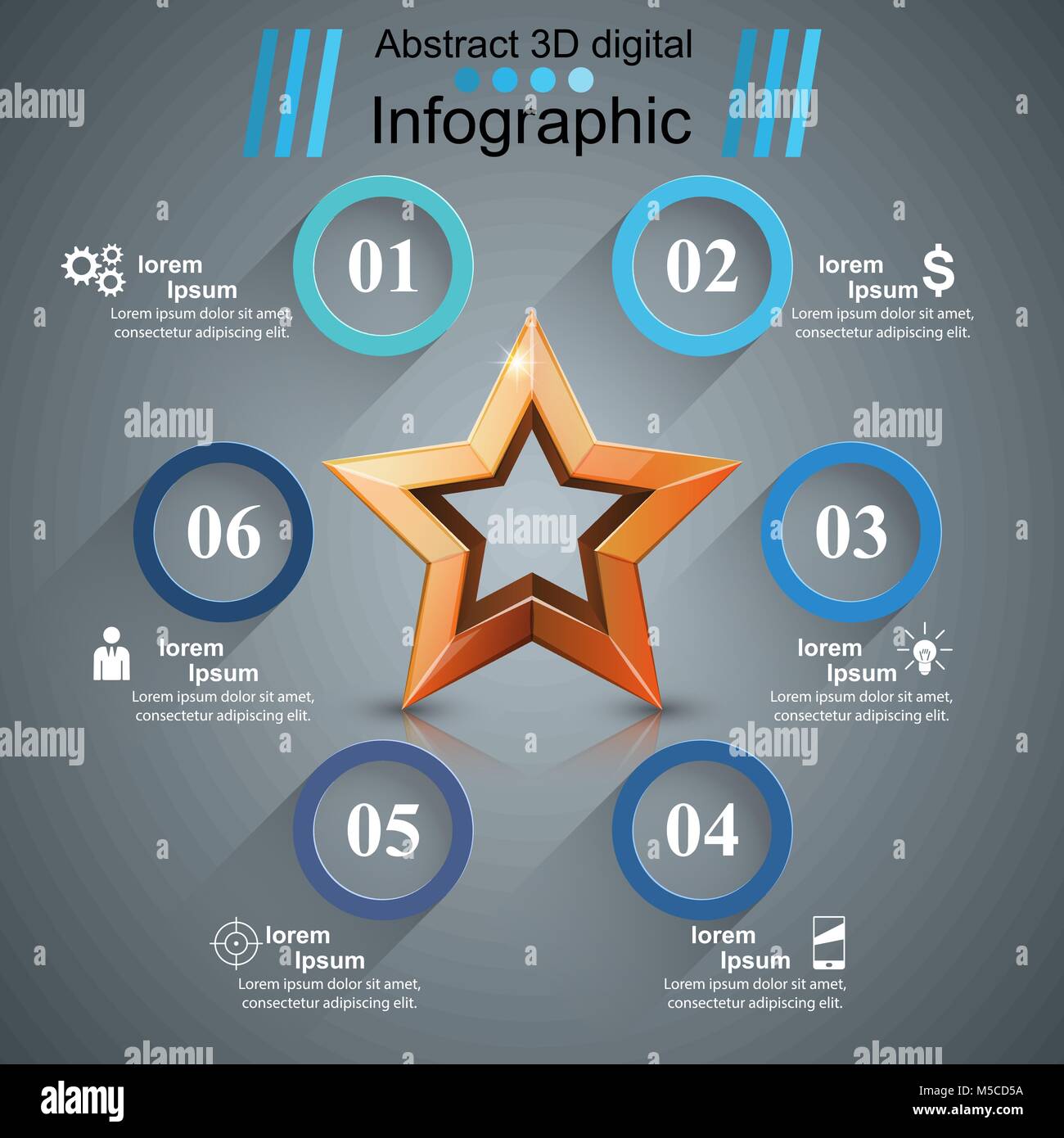 3D realistic winner icon - business infographic Stock Vector Image ...