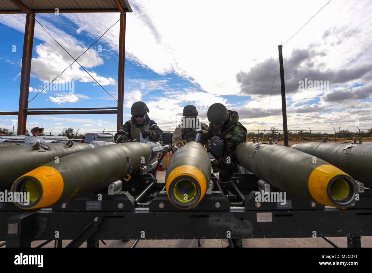 U.S. Airmen from the 355th Equipment Maintenance Squadron's munitions ...