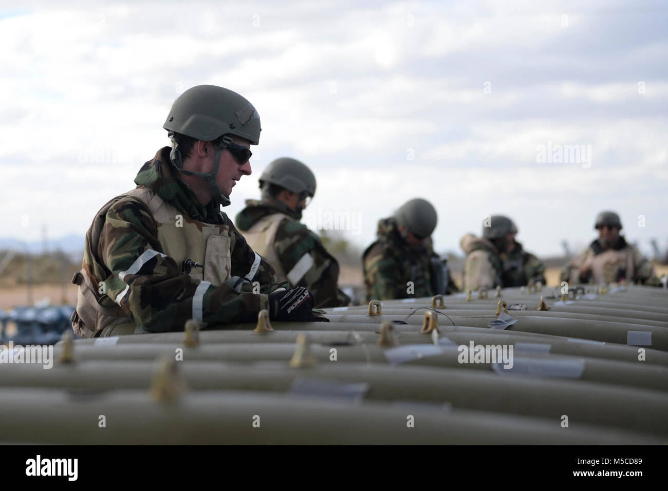 U.S. Airmen from the 355th Equipment Maintenance Squadron's munitions ...