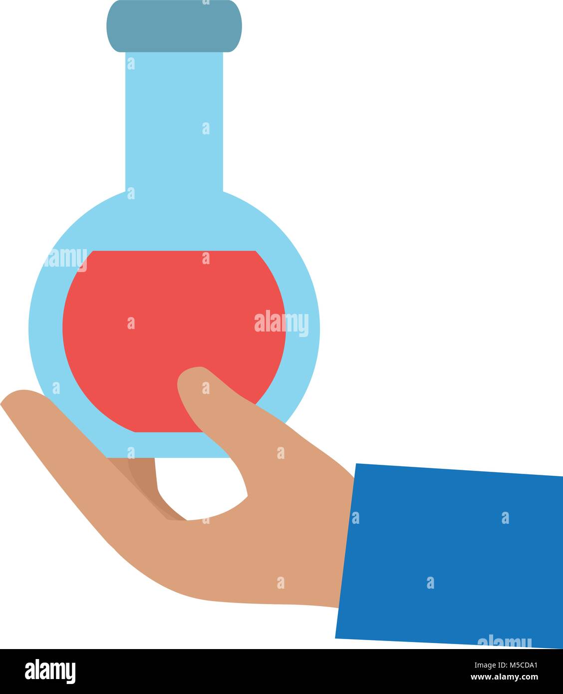 hand with tube test flask icon Stock Vector Image & Art - Alamy