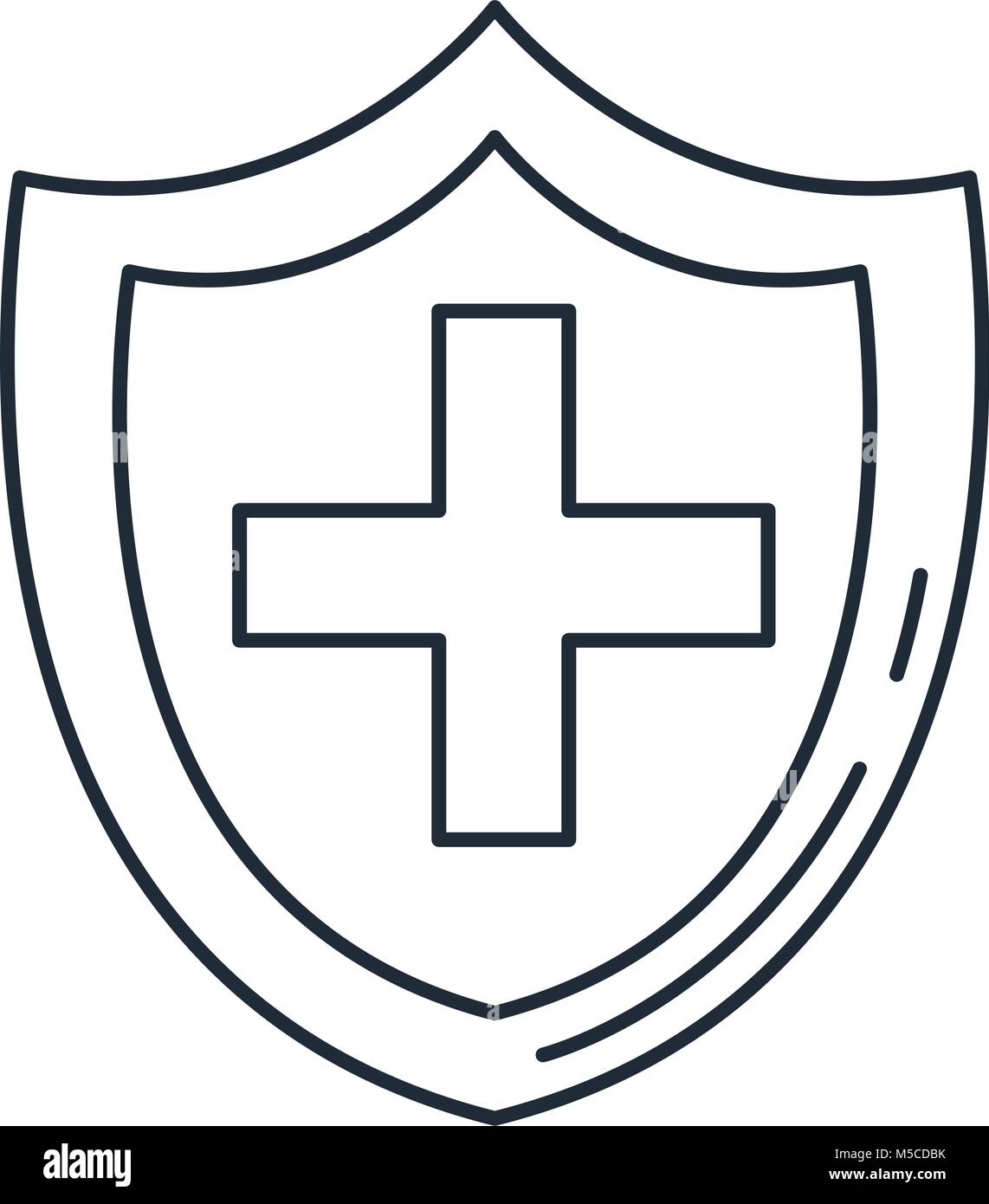 shield with cross icon Stock Vector Image & Art - Alamy