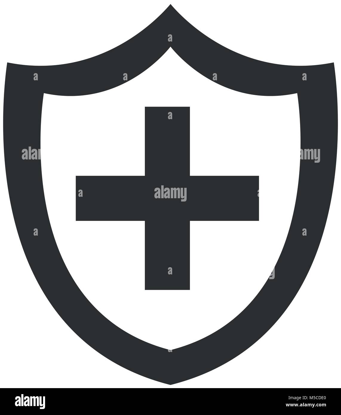 shield with cross icon Stock Vector Image & Art - Alamy