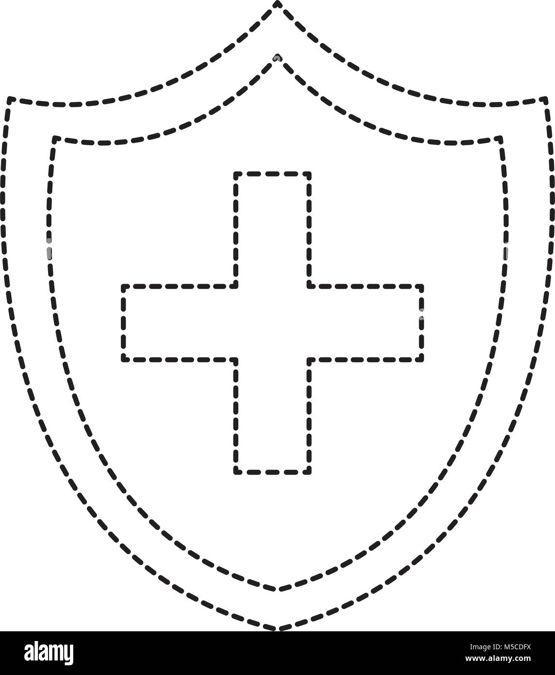 shield with cross icon Stock Vector Image & Art - Alamy