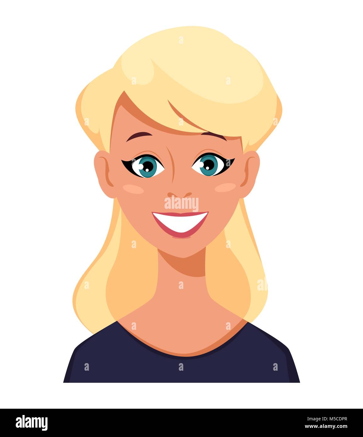 Portrait pretty laughing woman Stock Vector Images - Alamy