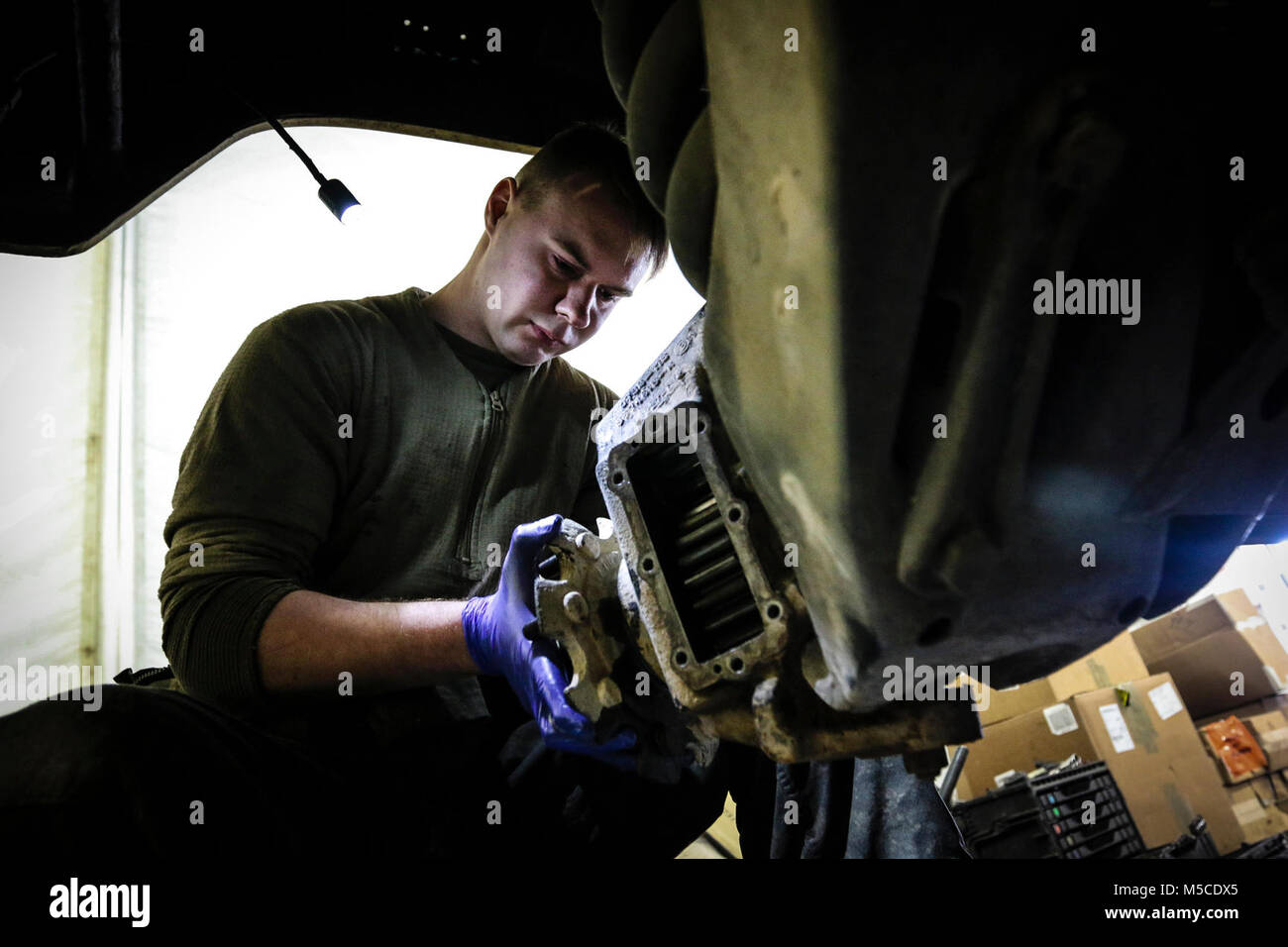 Pfc. Samuel Pate, a Richmond, Virginia native and a wheeled vehicle ...