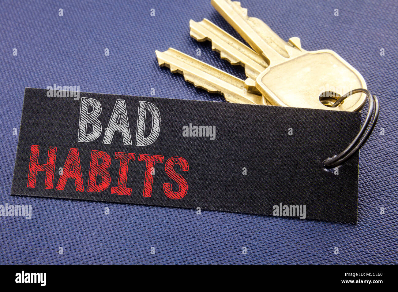 Handwritten text showing Bad Habits. Business concept writing for ...