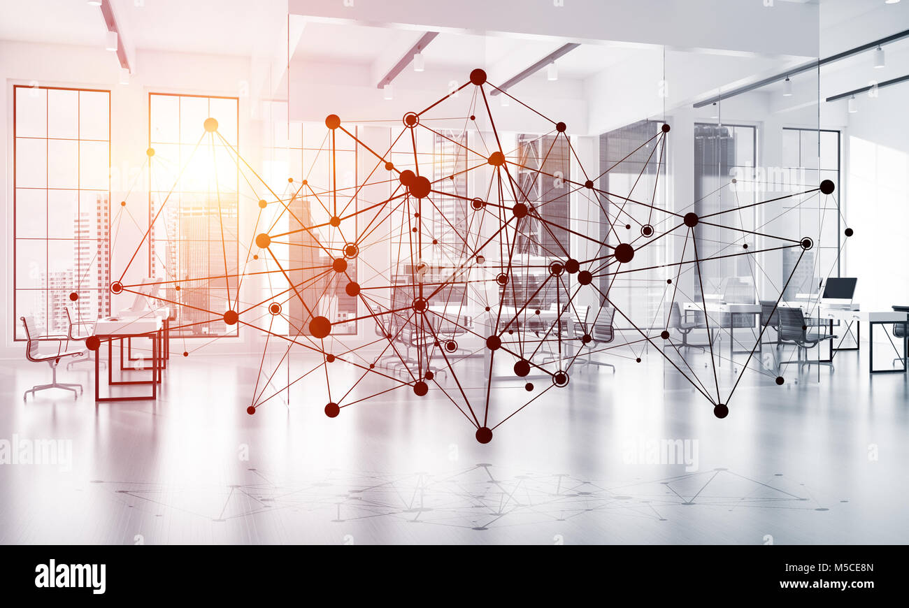 Networking and wireless connection as concept for effective modern ...