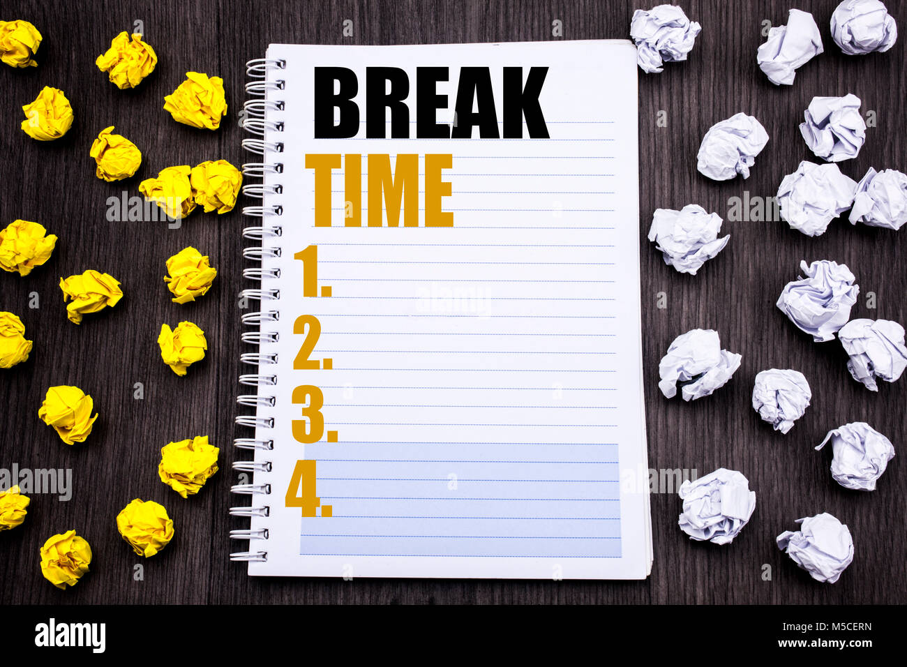 Conceptual hand writing text caption showing Break Time. Business ...