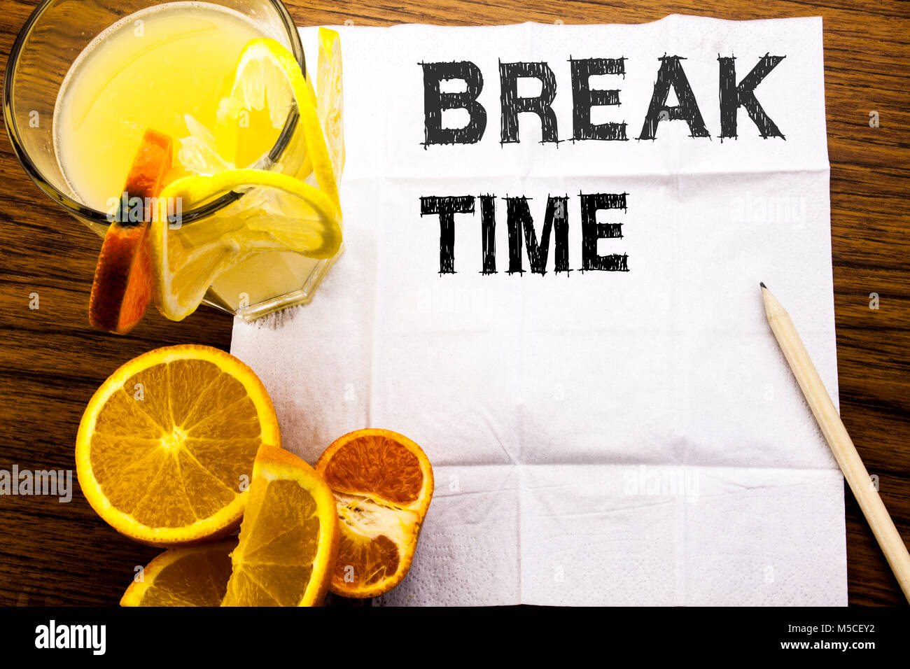 Conceptual text caption showing Break Time. Concept for Stop Pause From ...