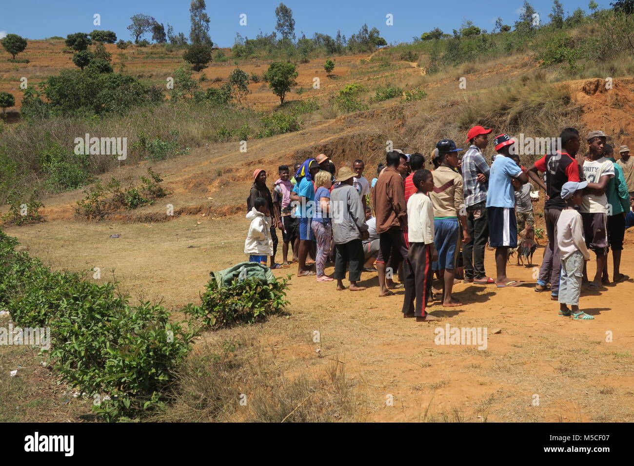 Native local human, Madagascar. Crowd of nice fellow villagers on ...