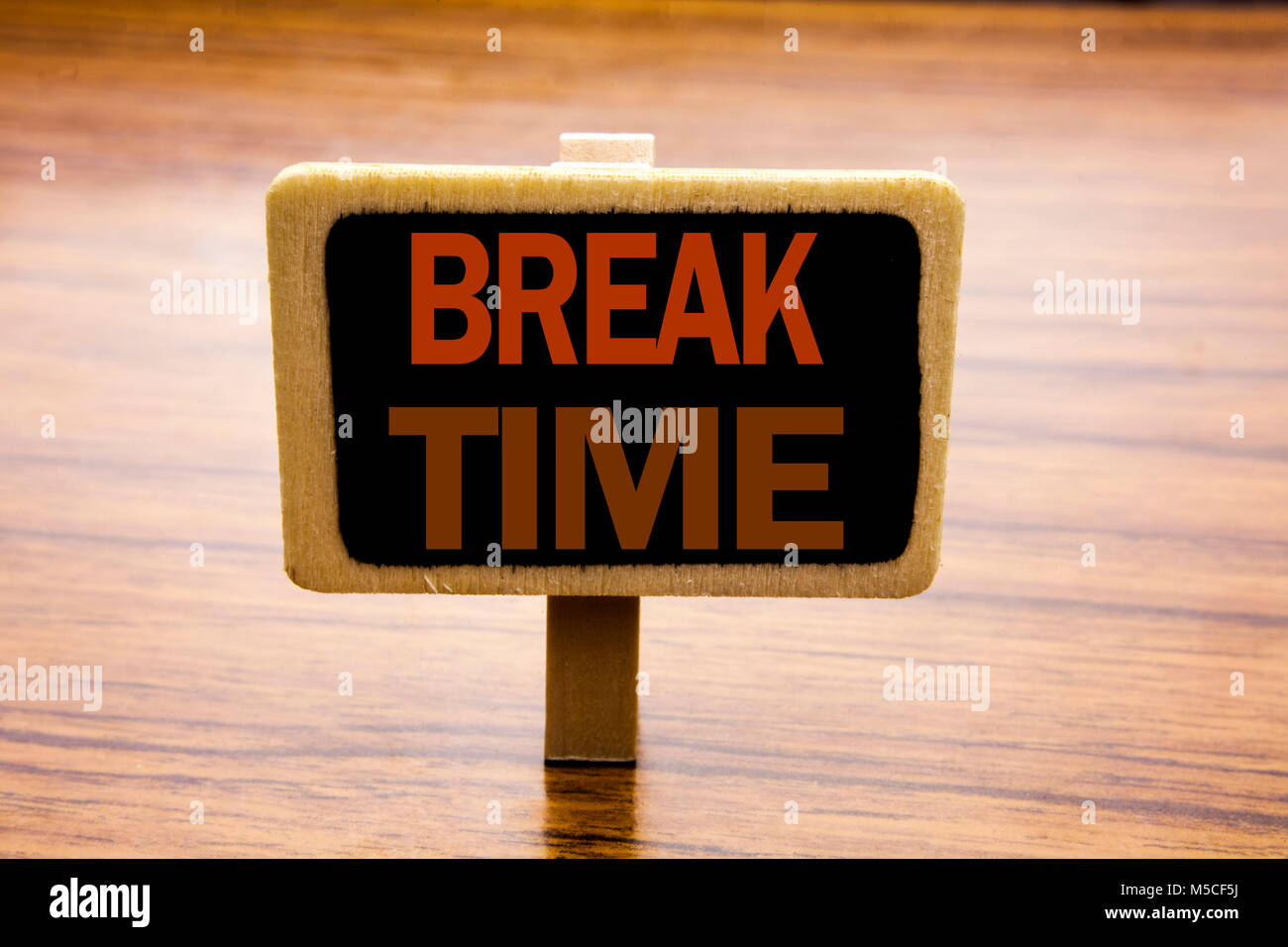 Conceptual hand writing text caption inspiration showing Break Time ...