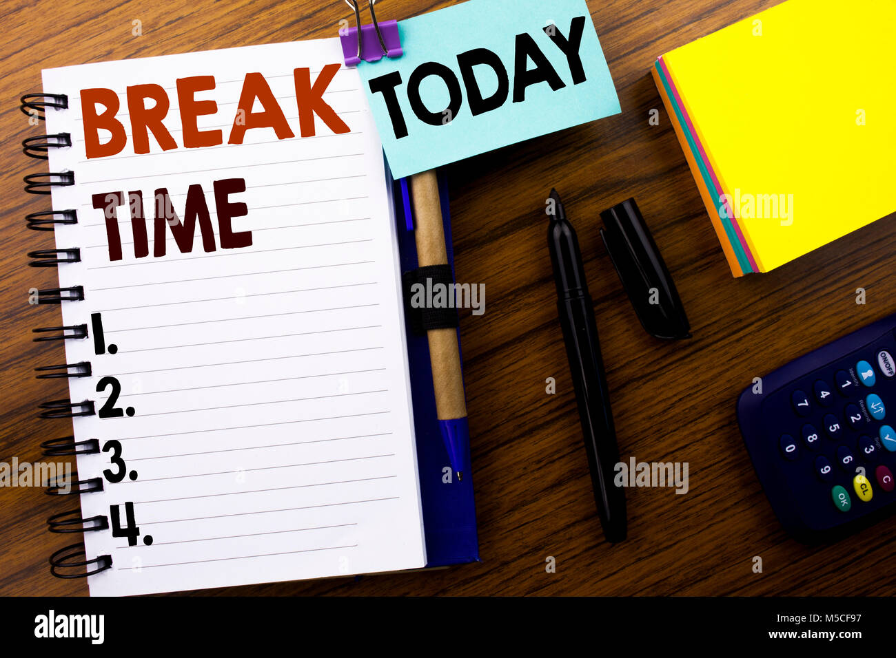 Word, writing Break Time. Business concept for Stop Pause From Work ...