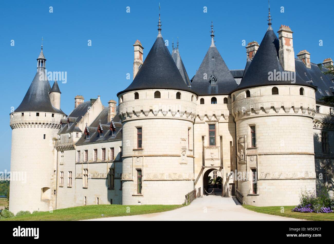Entrance to the castle of Chaumont Sur Loire, Loire Valley, France ...