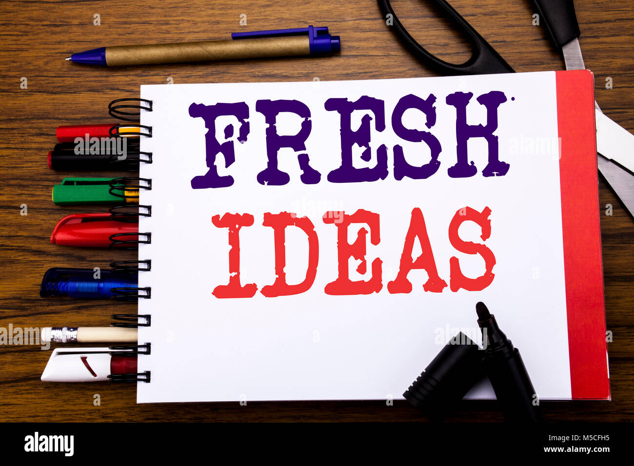 Handwriting Announcement text showing Fresh Ideas. Business concept for ...