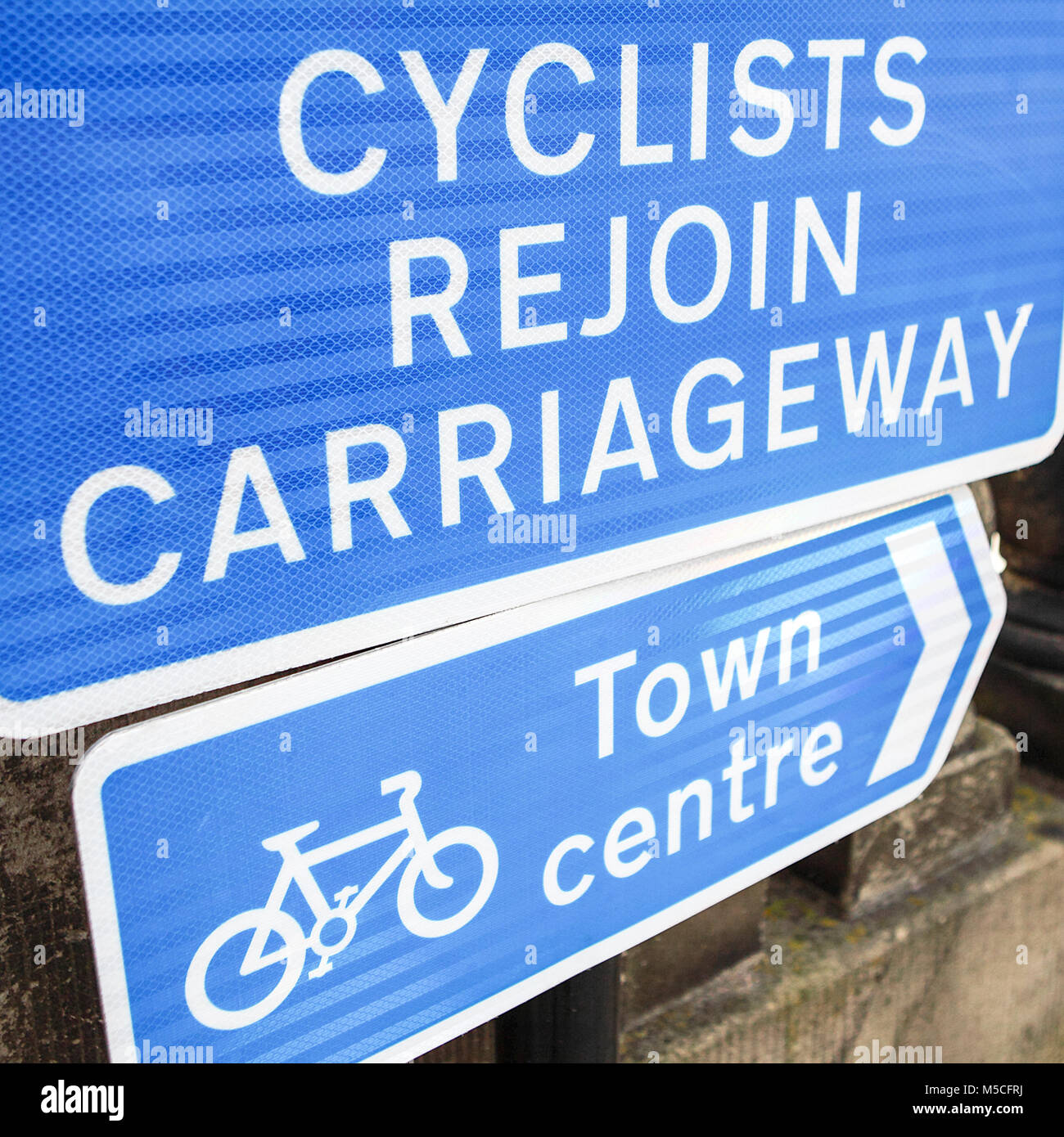 Blue compulsory traffic signs hi-res stock photography and images - Alamy