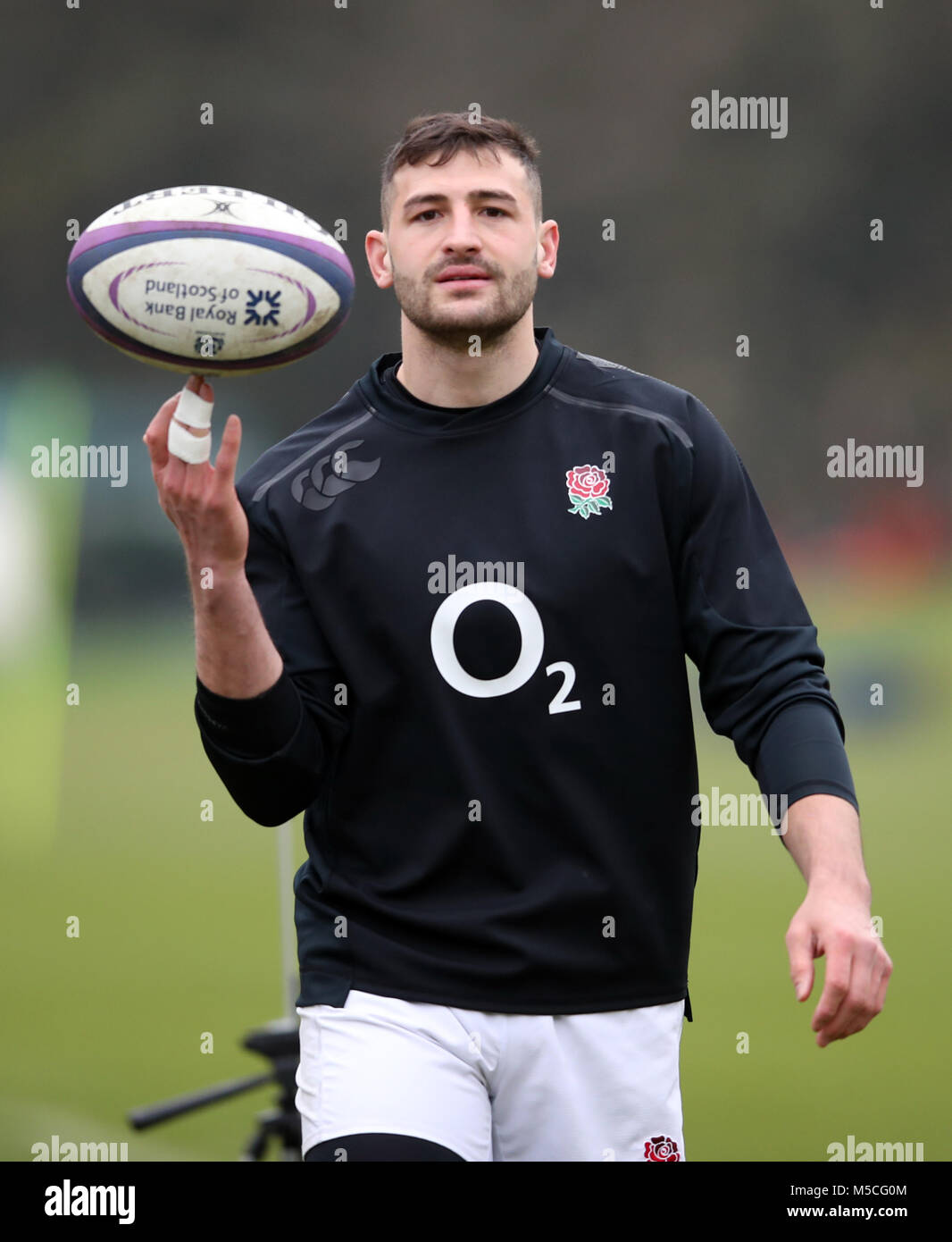 England's Jonny May during a training session at Pennyhill Park ...