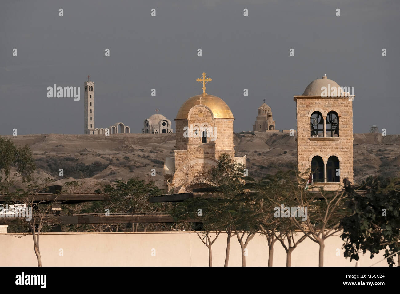 View of the Greek Orthodox Church of John the Baptist in the baptismal ...
