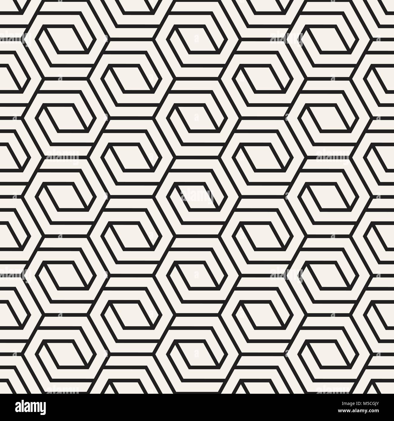 Vector seamless lattice pattern. Modern stylish texture with monochrome ...