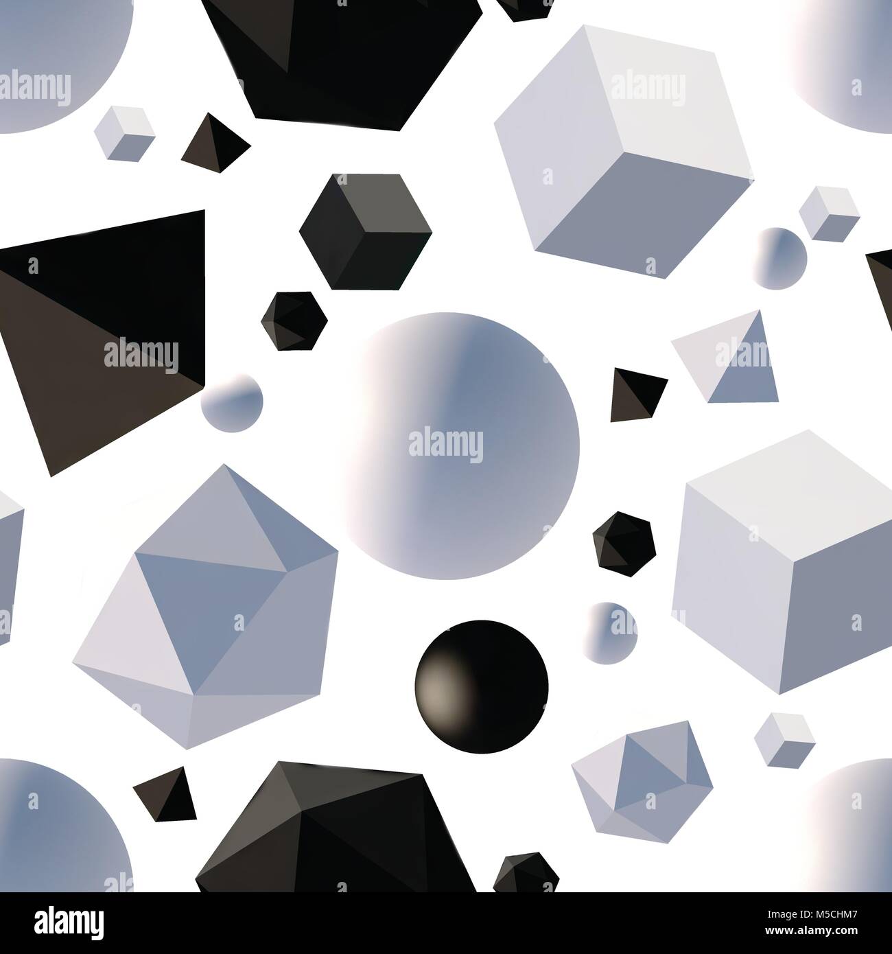 Pattern with 3d shapes Stock Vector Image & Art - Alamy