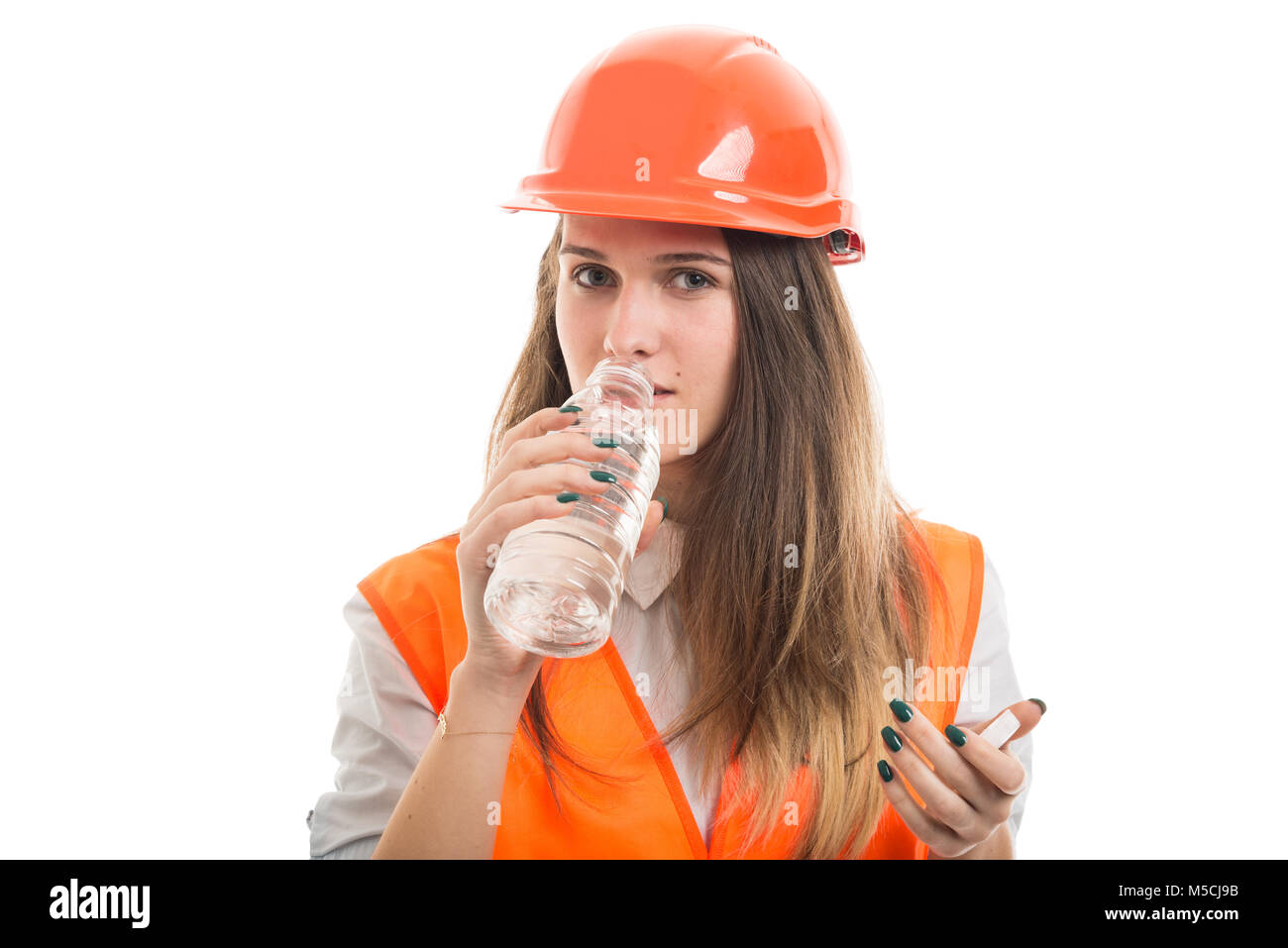 Construction worker drink water hi-res stock photography and images - Alamy