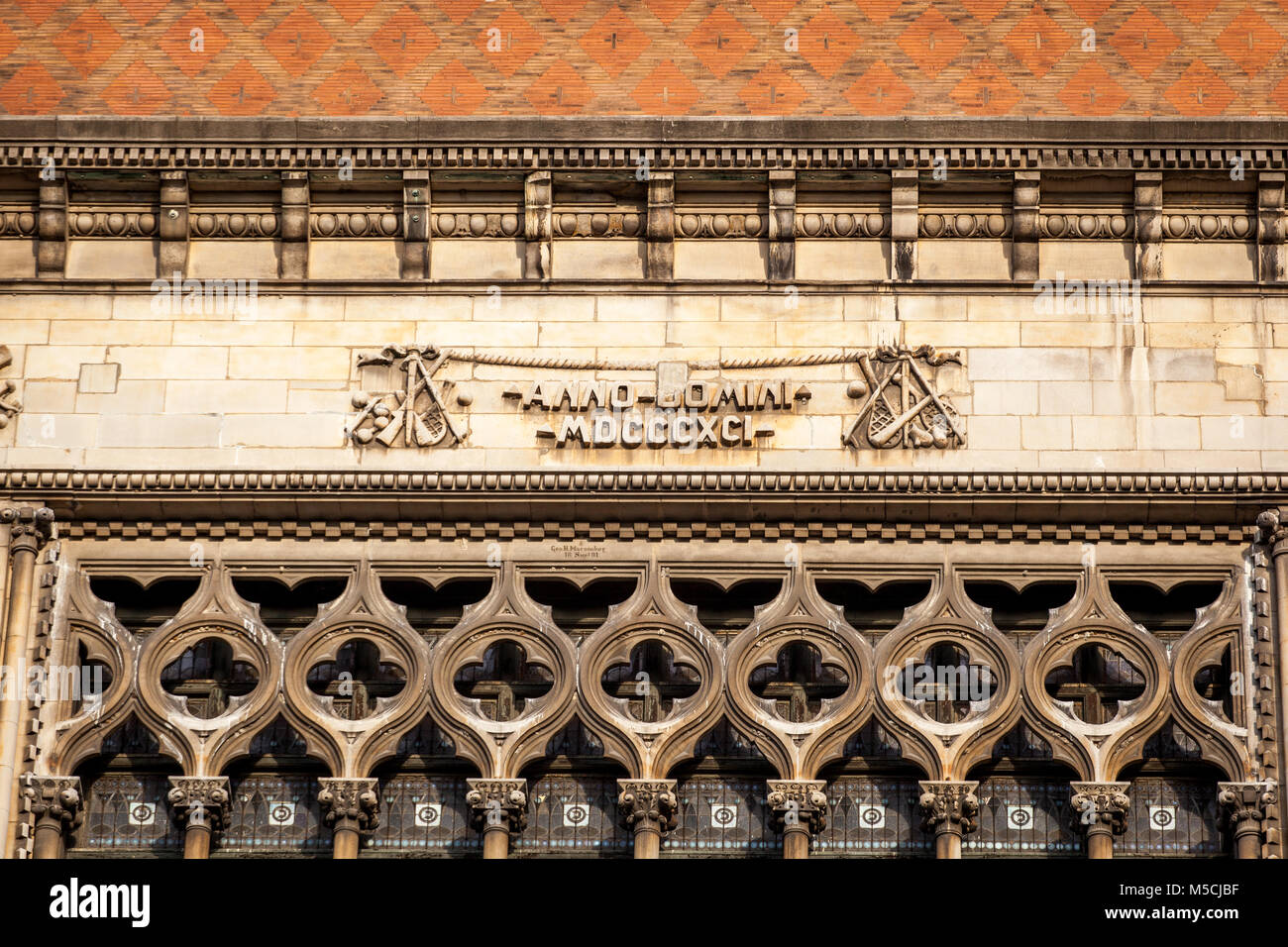 Ornate cornices on a building Stock Photo - Alamy