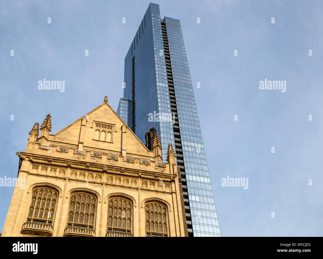 Old and new buildings in Chicago Stock Photo - Alamy