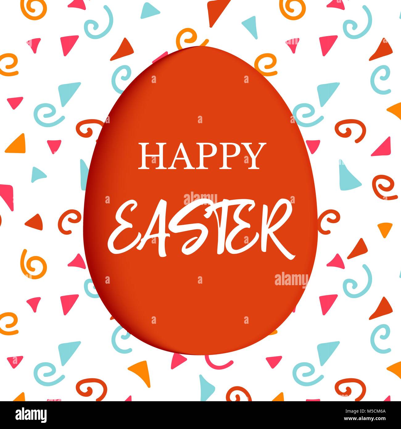 Orange red simple doodle Stock Vector Images - Alamy