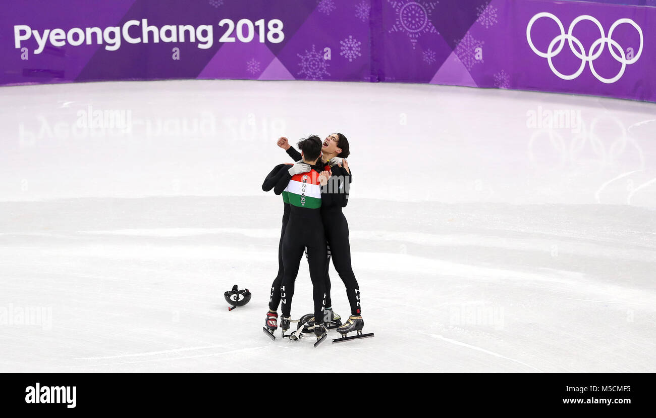 Liu Shaolin Sandor celebrates Hungary's Gold in the Men's 5000m Relay ...