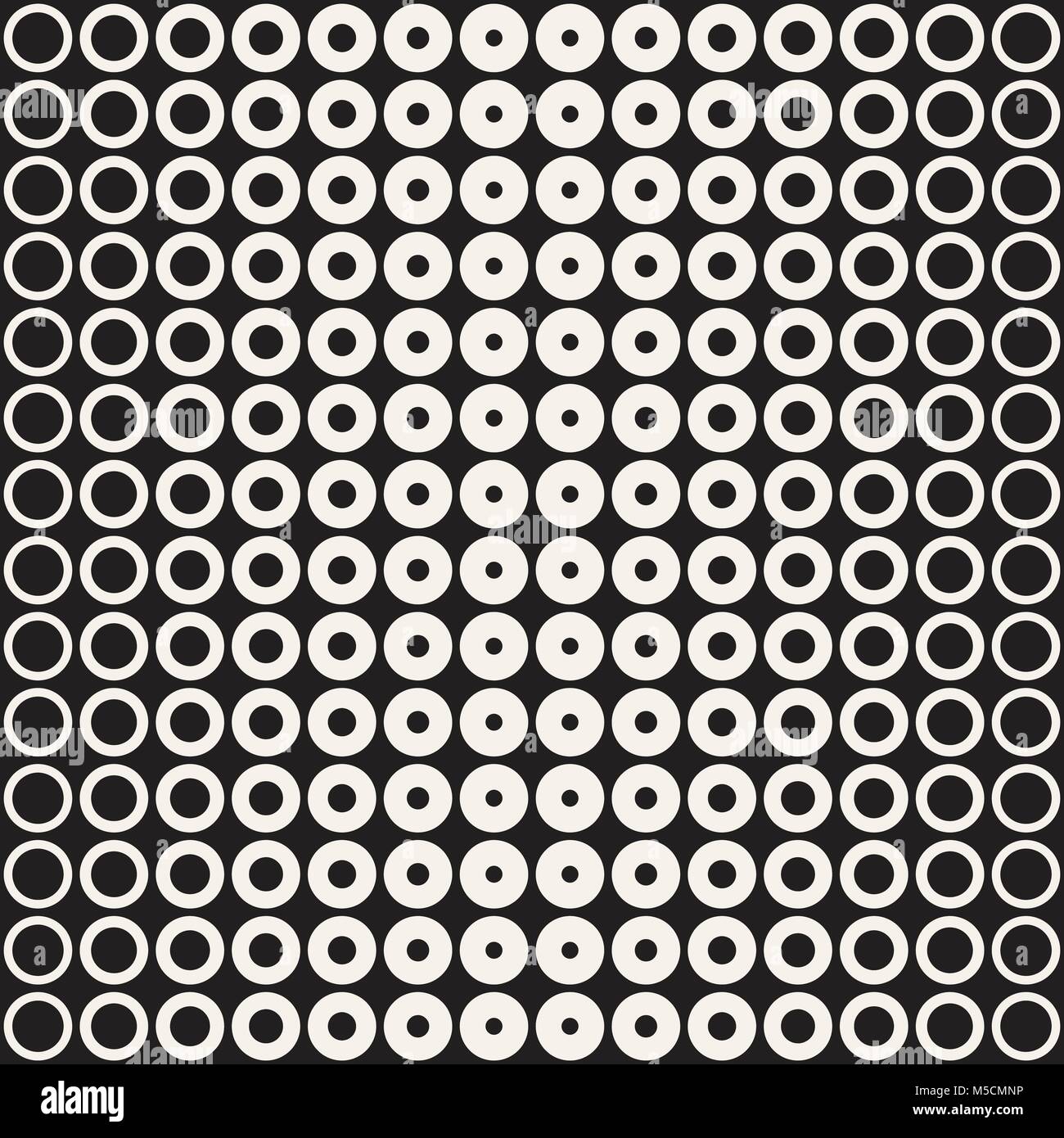 Halftone circles vector seamless pattern. Abstract geometric texture ...