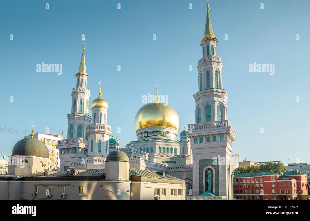 The largest and highest mosque in Europe - Moscow city, Russia Stock ...